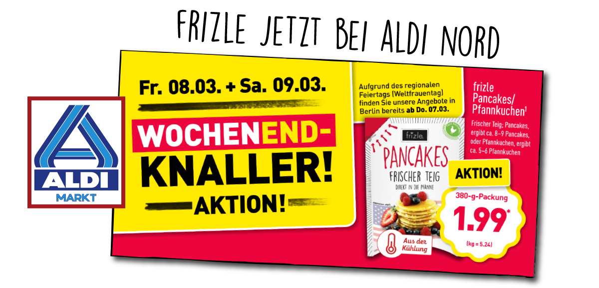 frizle: Jetzt auch bei ALDI Nord erhältlich! - CONDA
