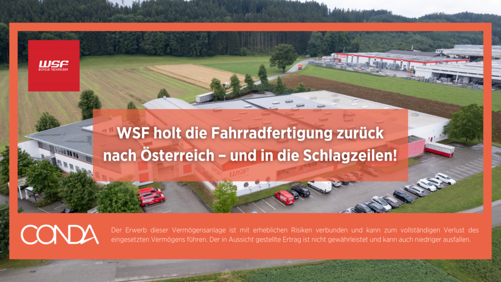WSF holt die Fahrradfertigung zurück nach Österreich | CONDA